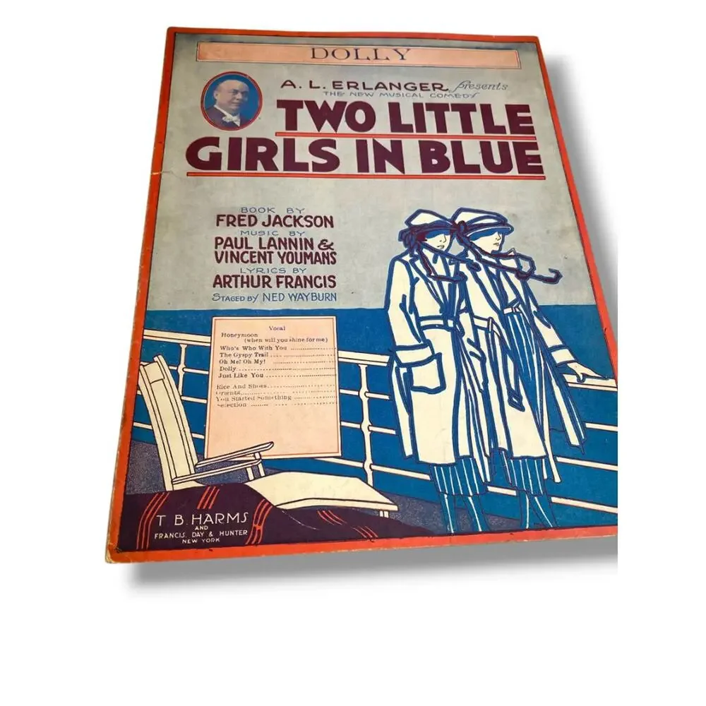 T.B. Harms | Accents | 921 Two Little Girls In Blue Sheet Music Dolly ...